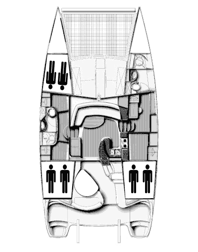 leopard40 deck layout | Charter Yachts Australia